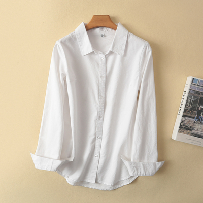 信心推荐~春季新款 韩版宽松显瘦长袖通勤百搭白衬衣女减龄打底衫
