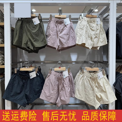 外贸夏款女装休闲短裤/舒适运动薄款中裤五分裤吸汗速干466384