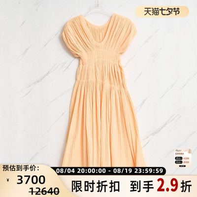 JIL SANDER 潮流都市女士褶皱无袖连衣裙 301596