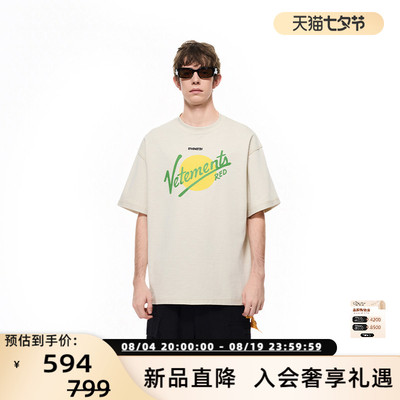 VETEMENTS26春夏男女同款时尚潮流个性纯棉短袖T恤 银泰 301446