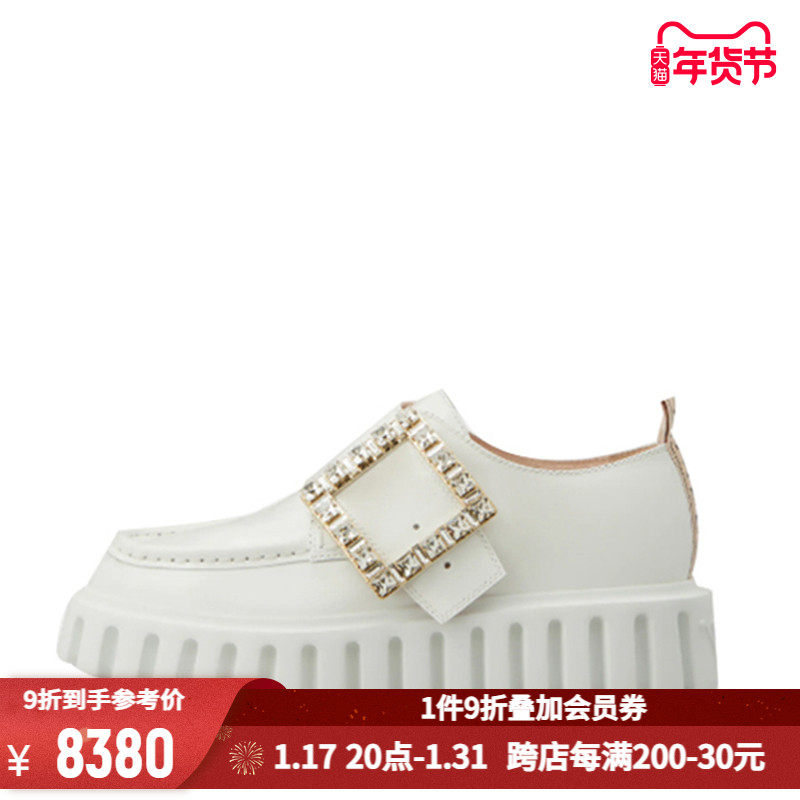 Roger Vivier/罗杰维维亚女Viv’ Go-Thick钻扣厚底乐福鞋300175_虎窝淘