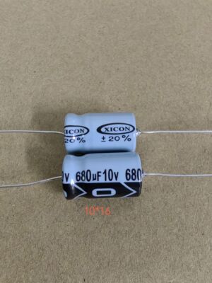 10V680UF 10V全新原装轴向电容音频音响卧式电解电容器10*16