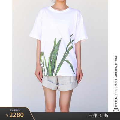 [清仓特价1折]PORTS1961 加拿大 植物花卉印花短袖T恤 CEO FASHIO