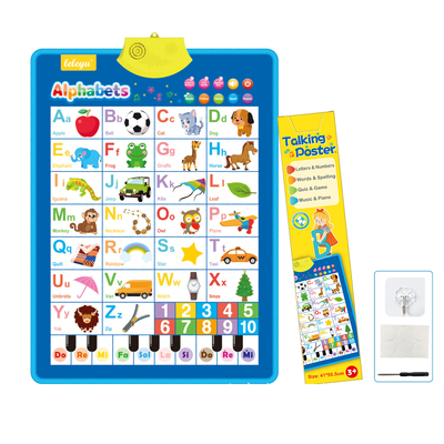 跨境英语启蒙poster有声挂图海报玩具纯英文墙贴教具