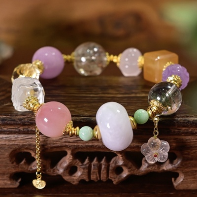 新中式天然多宝彩宝手链新年礼物