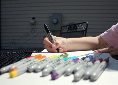 三福无尘工业笔打点笔油性记号笔