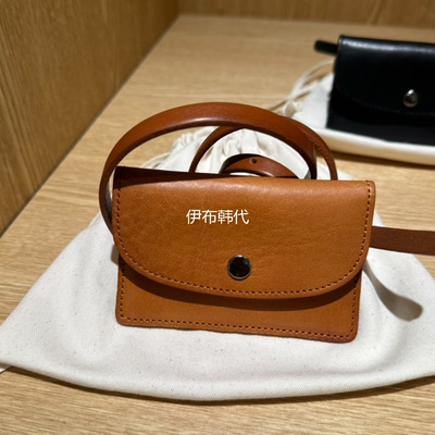 纯色休闲方形细带腰带腰包女