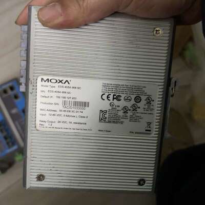 议价MOXA EDS-405A-MM-SC工业交换机，拆机件，成