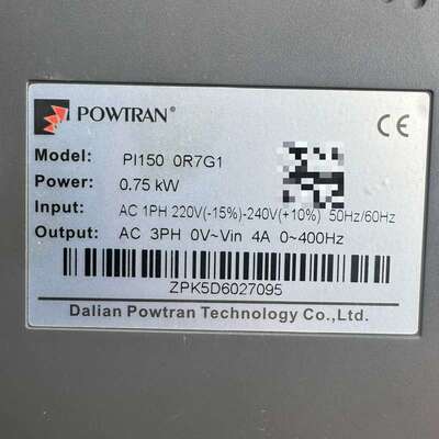 议价普传变频器、PI150 0R7G1、0.75KW、220V、