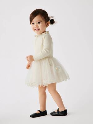 little moco婴童26秋装新款女童公主裙长袖连衣裙纱裙KBF3DRSY05