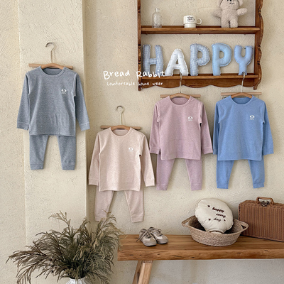 【巴拿拿专属】秋冬新款云柔羊绒保暖儿童家居服套装 MQJ5322