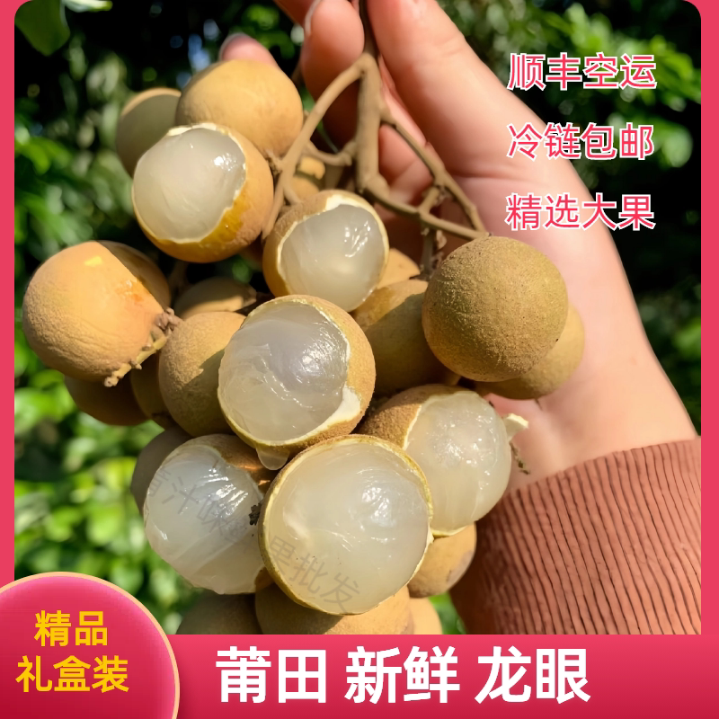 莆田龙眼新鲜A级果礼盒装冷链空运一整件批发精选大果桂圆当季果