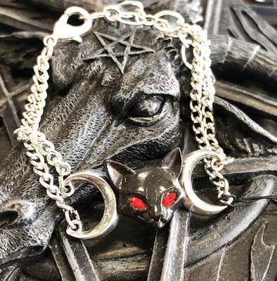 英国A牌黑猫哥特复古手链