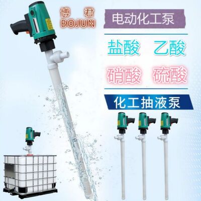 电动化工抽液泵/盐酸 硫酸抽液泵/RPP塑料油桶泵/化工防腐抽油泵
