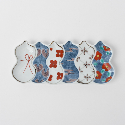 平盘徳七窯瓷有田烧手绘葫芦