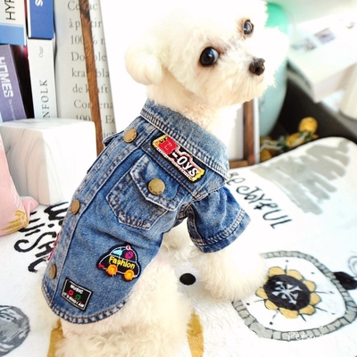 小汽车牛仔衣宠物衣服比熊泰迪
