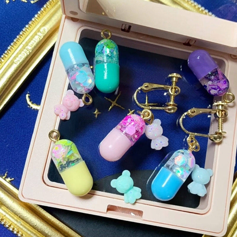 小药丸模具 挂件耳环模具ins风