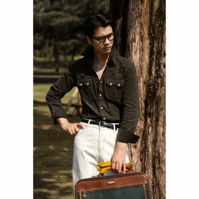 UGENTLE日本灯芯绒经典领衬衫男