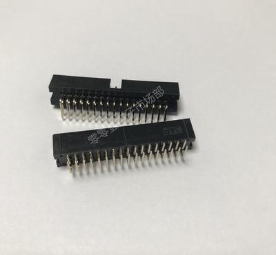 简易牛角插座 2.54mm简牛座 DC3-34P 2X17P 卧式弯插式 环保镀金