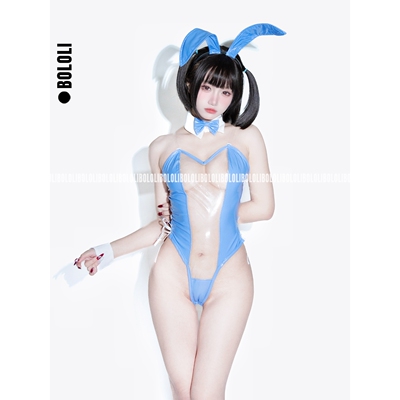 日本原创透明连体夜店兔女郎漆皮酒吧陪酒装二次元扮演服