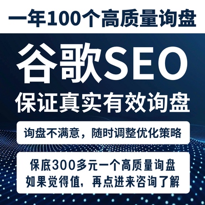 谷歌SEO代做包有询盘保证100多个真实有效高质量询盘获客