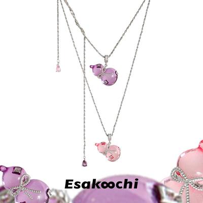 Esakoochi宝葫芦项链~原创设计小众新中式玄学毛衣链福禄锁骨链