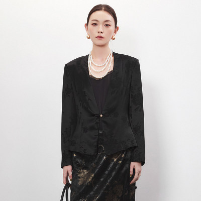 深圳南油NY0K0027含醋酸上衣一粒扣外套女12.29春