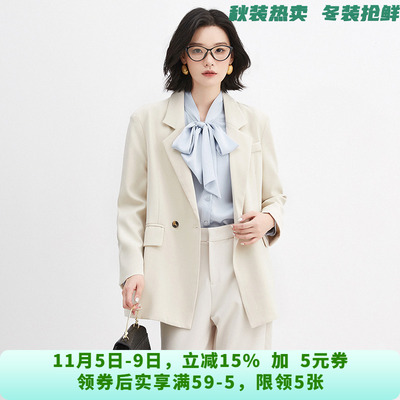 VN0K0012法式气质西装上衣纯色长袖外套女7.31秋