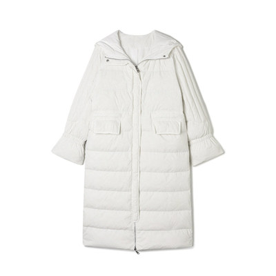 AF1B0001时尚简约宽松外套加长款羽绒服女12.20冬