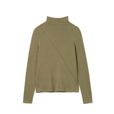 高端LY0E0003半高领打底上衣纯色针织衫女1.30春