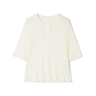 LH0C0004高弹修身纯色上衣舒适可开扣T恤女1.8春