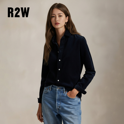 R2W美式复古高阶休闲宽松连帽衫