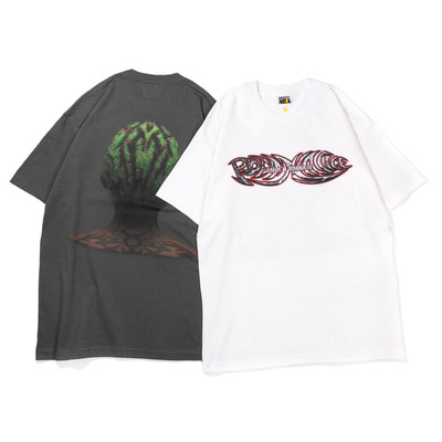 现货圆领半袖恤染发街头宽松休闲