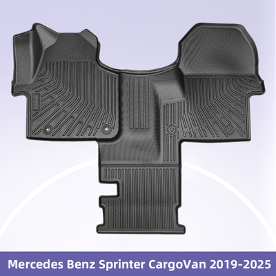 适用于Mercedes Benz Sprinter cargoVan 2019-2025全天候TPE脚垫