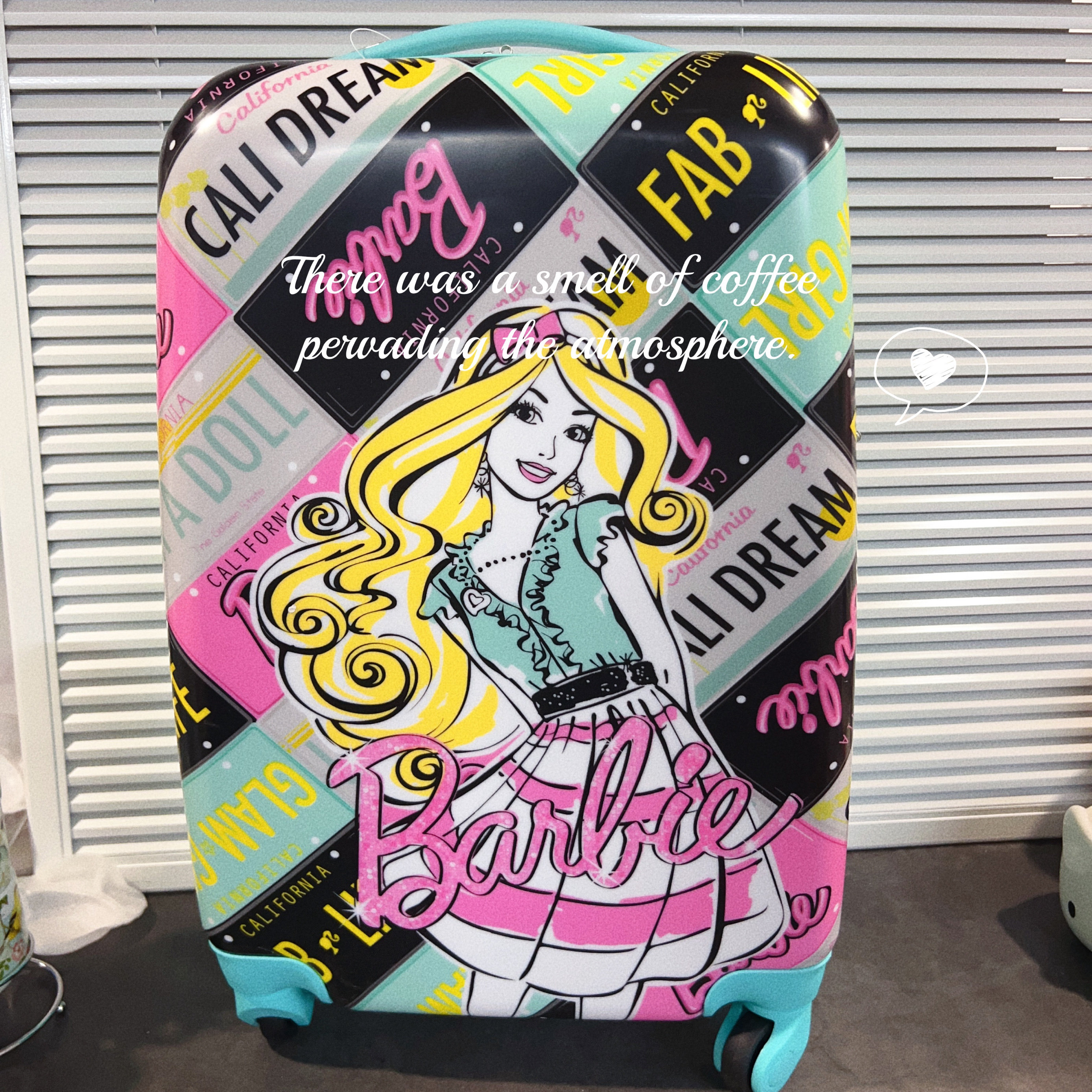 外贸美版孤品BARBIE/芭比花色拉杆箱20寸旅行箱日系铝合金行李箱