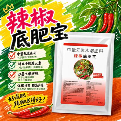 辣椒底肥宝促坐果率高防畸形果增色泽增重提质增产大好收成大丰收