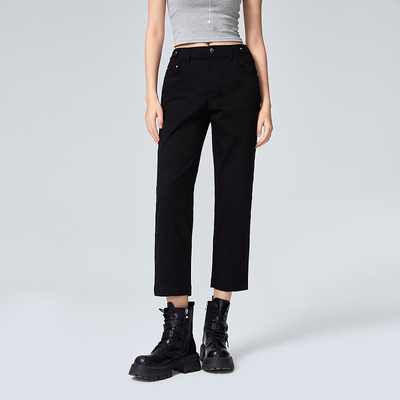 普普风显瘦九分裤女2025年春夏