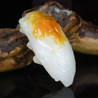 天然和田玉白玉籽料玉知了吊坠男