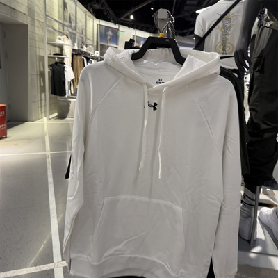 照片安德玛UA男子Rival秋冬运动休闲套头新款抓绒连帽卫衣1379757