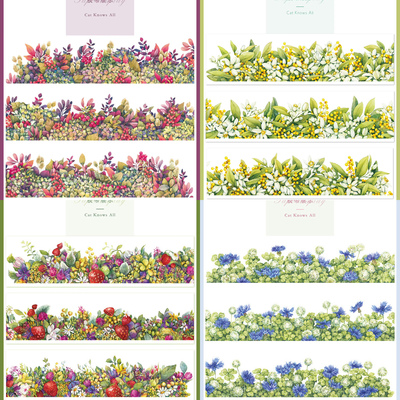 分装猫知道一切夏末甜美雨中新娘森林小路湖畔小丘手帐和纸胶带