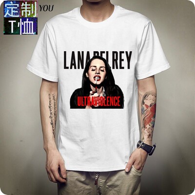 Lana Del Rey短袖T恤Lust For Life专辑打雷姐同款衣服定制bf男女