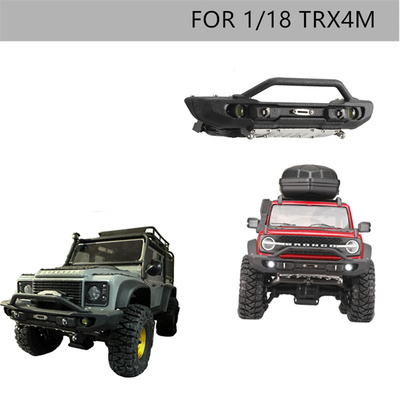 DJ 1/18 TRX4M TRX4-M路虎烈马通用十周前保险杠尼龙前杠带灯前杠