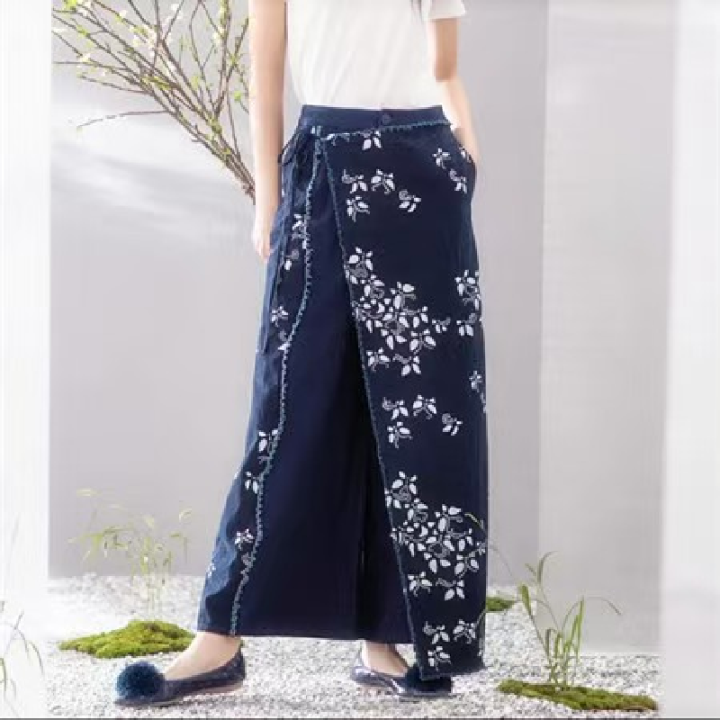 乌镇 新款蓝印花 青花瓷碎花布 民族风衣服布料 复古餐桌布 全棉