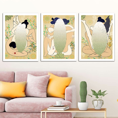 轻奢艺术私密抽象挂画医美养生美容医院墙装饰画妇科诊所情侣壁画