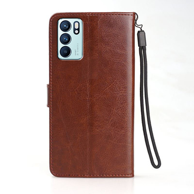 OPPOPEQMOO手机壳翻盖PEQM00外壳6.43英寸Reno6 5G保护套皮夹poop