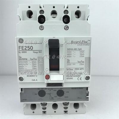 美国GE通用塑壳断路器FE250 FEV36TA250KF 3P250A200A125A100询价