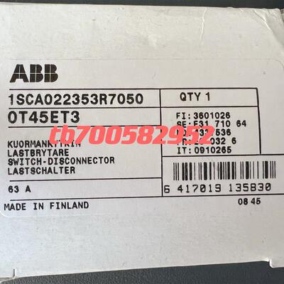 ABB OT45ET3 ISCA022353R7050 全新正品 现货询价