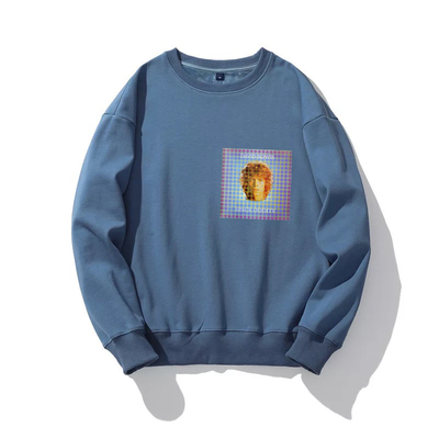 DAVIDBOWIE加绒加厚圆领卫衣