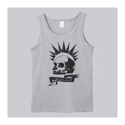 复古朋克摇滚the misfits skull音乐节男女个性纯棉拓印吊带背心