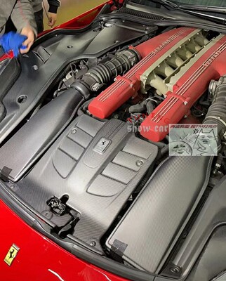 拉利 F12 Berlinetta 干碳纤 发动机 引擎舱 火花塞盖 进气风箱